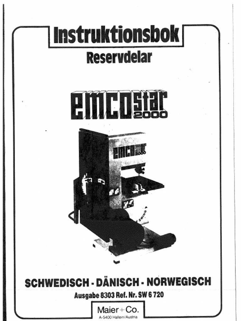 Emco Star 2000 Manual | PDF
