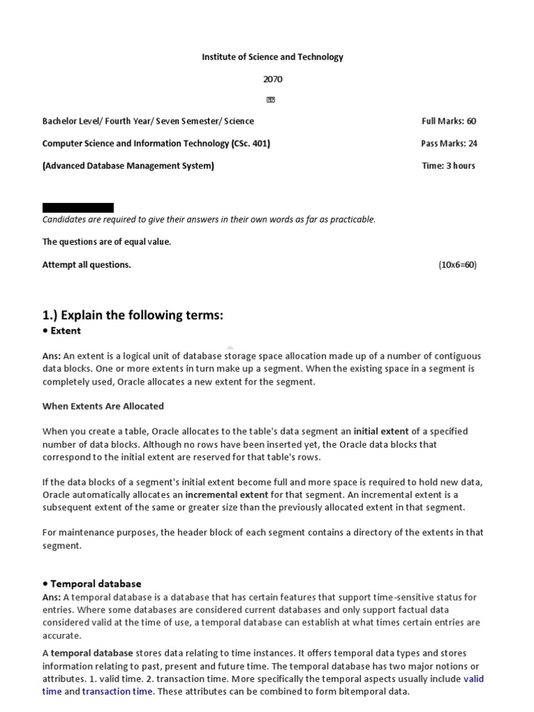 Adbms 2070-2076 | PDF | Databases | Xml Adbms 2070-2076 | PDF | Databases | Xml