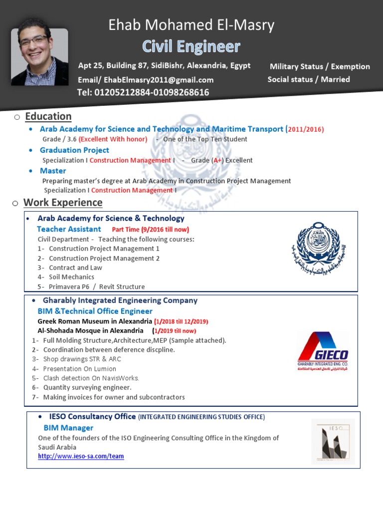Ehab Mohamed El-Masry: o Education | PDF | Autodesk Revit | Building ... Ehab Mohamed El-Masry: o Education | PDF | Autodesk Revit | Building ...