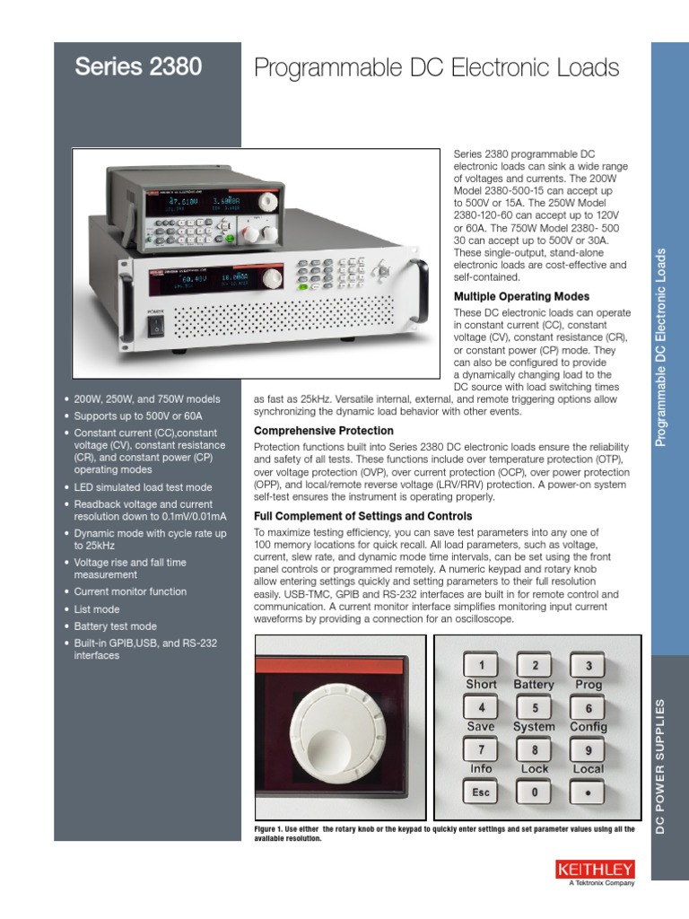 Series 2380: Programmable DC Electronic Loads | PDF | Power Supply ...