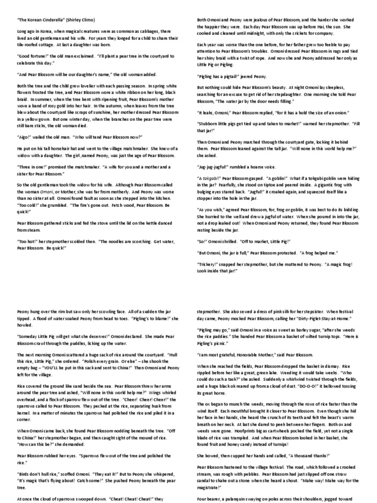 The Korean Cinderella | PDF