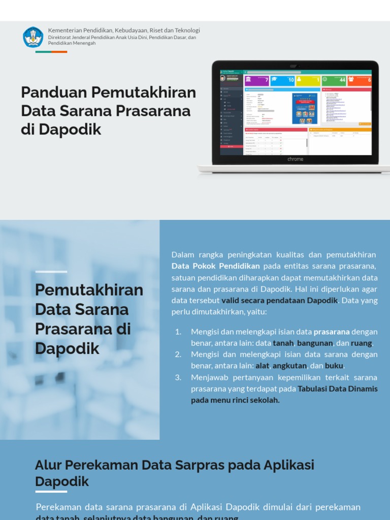 Panduan Pemutakhiran Data Sarana Prasarana Di Dapodik | PDF