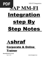 Integration Step by Step Notes: Sap Mm-Fi | PDF | Inventory | Valuation ...