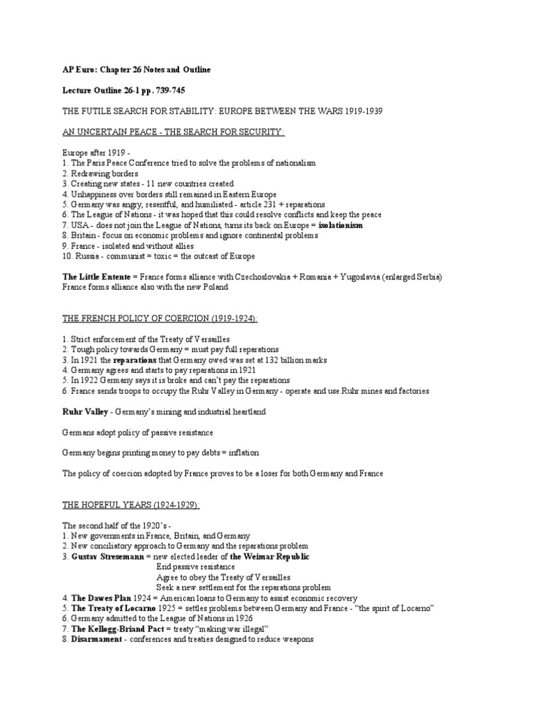 AP Euro - Chapter 26 Notes and Outline | PDF | Communist Party Of The ...