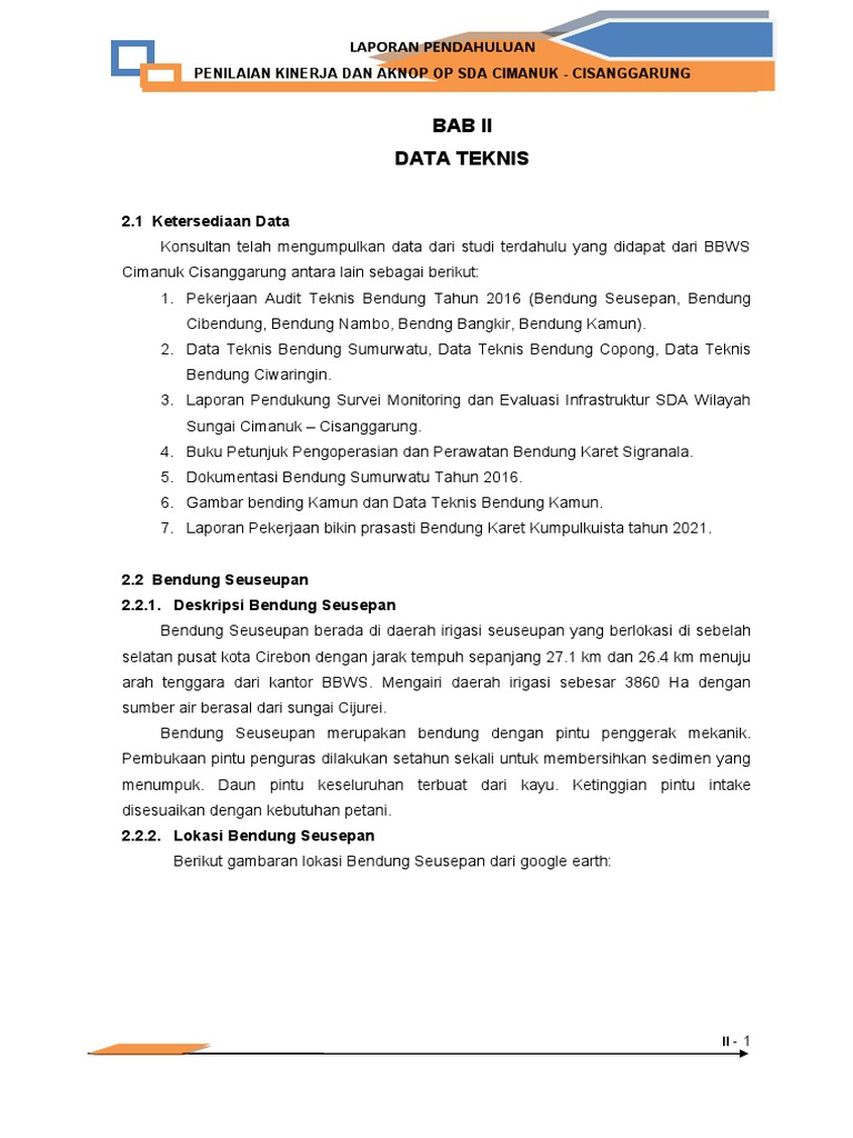 Bab II Data Teknis | PDF