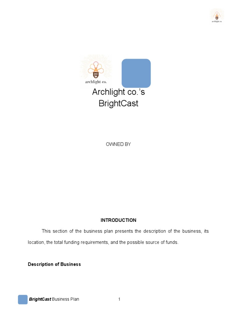 BrightCast Business Plan | PDF | Podcast | Mobile App