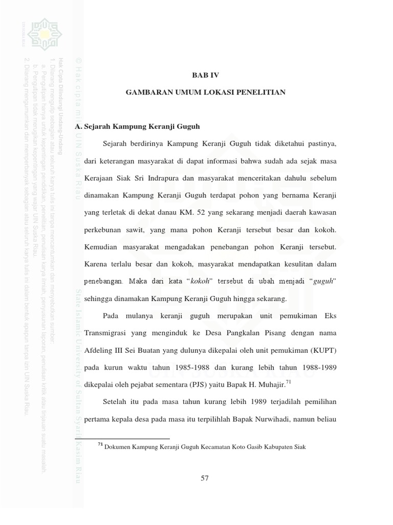 Sejarah dan Kondisi Kampung Keranji Guguh | PDF
