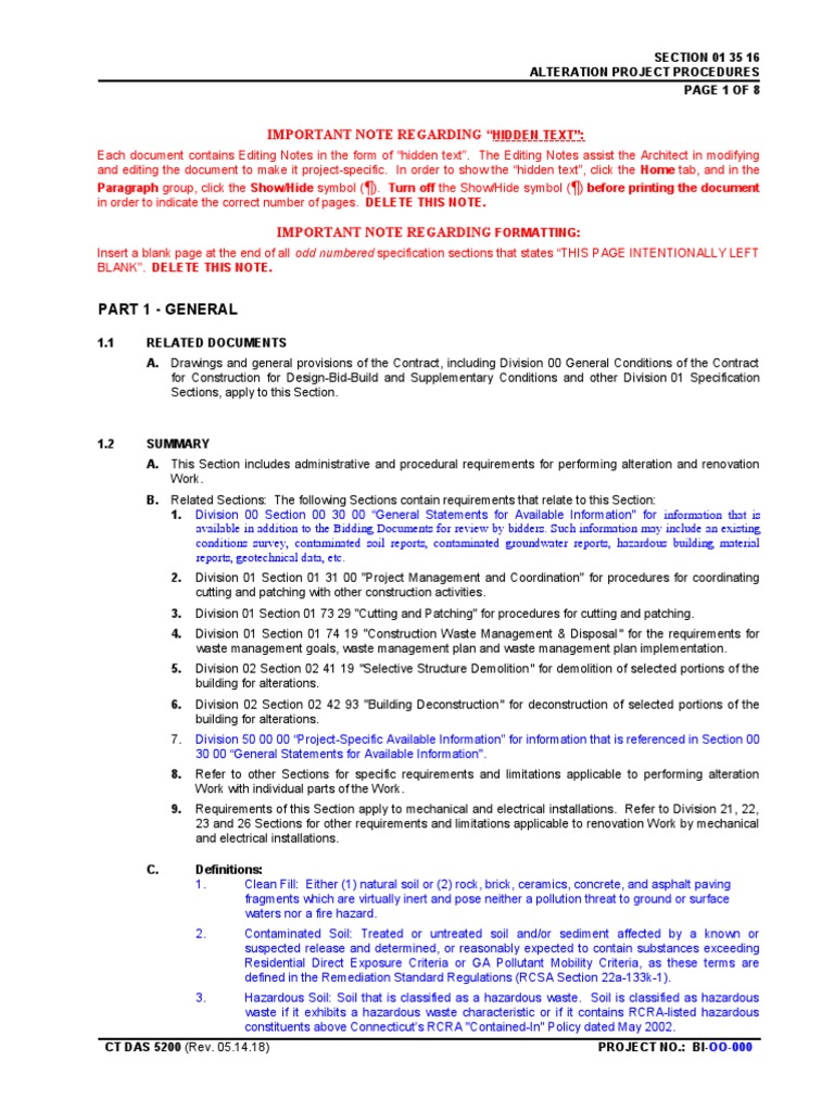 Alteration Project Procedures Guide | PDF