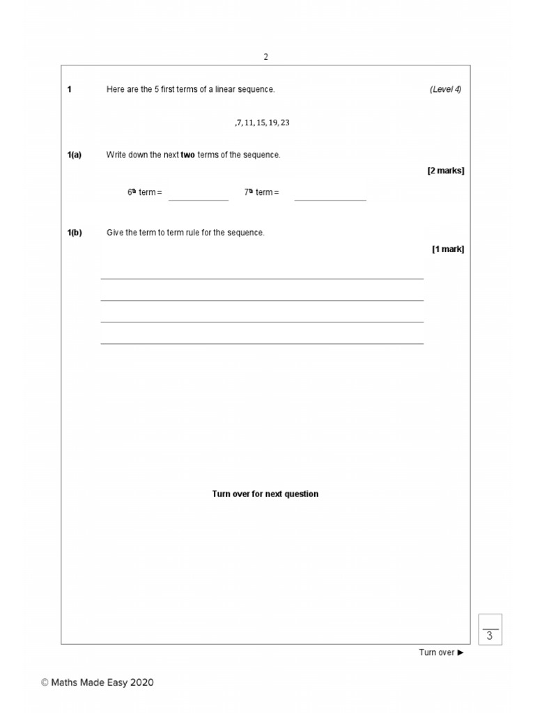 1 Linear-Sequences-Questions | PDF | Applied Mathematics | Mathematics