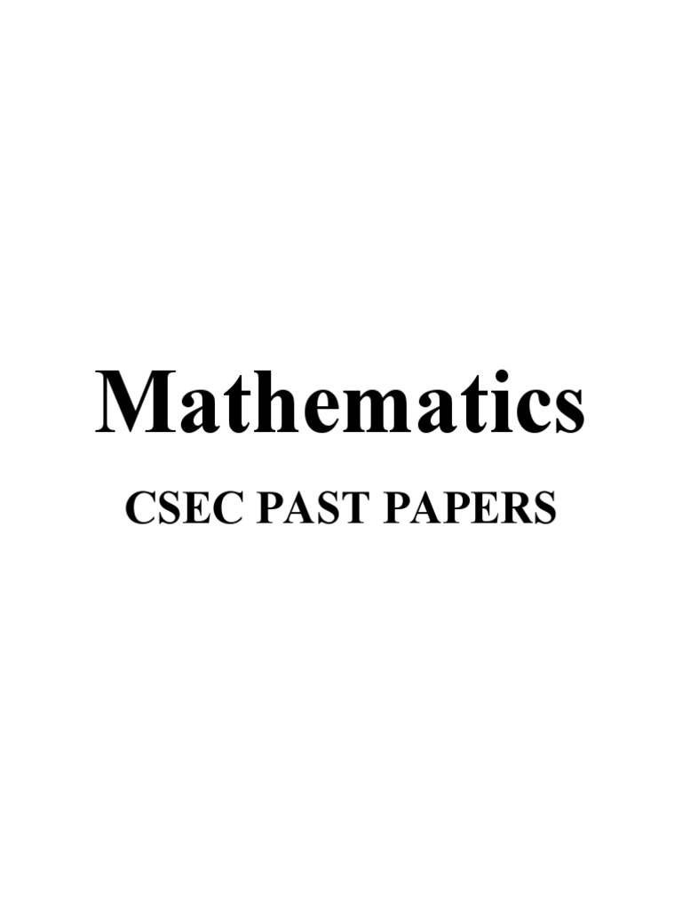 CSEC® Mathematics Past Papers (Paper 2) | PDF | Trigonometric Functions ...
