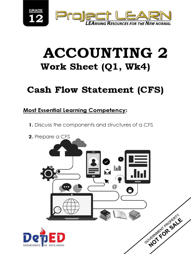 Worksheet 4 CFS Acctg 2 | PDF | Cash Flow Statement | Expense