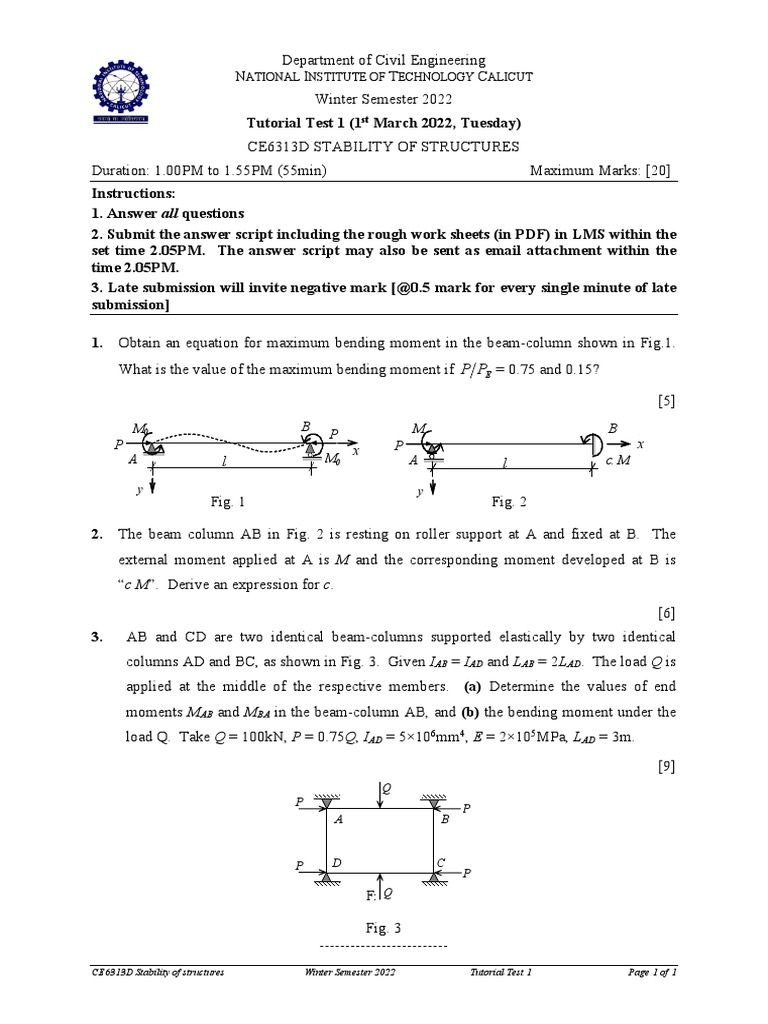 Tutorial 1 - M1 | PDF | Mechanics | Mechanical Engineering