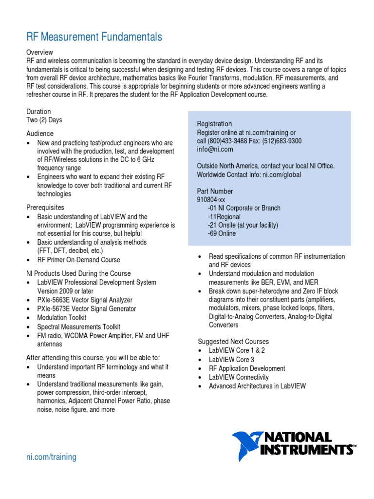 RF Fundamentals | PDF | Modulation | Sampling (Signal Processing)