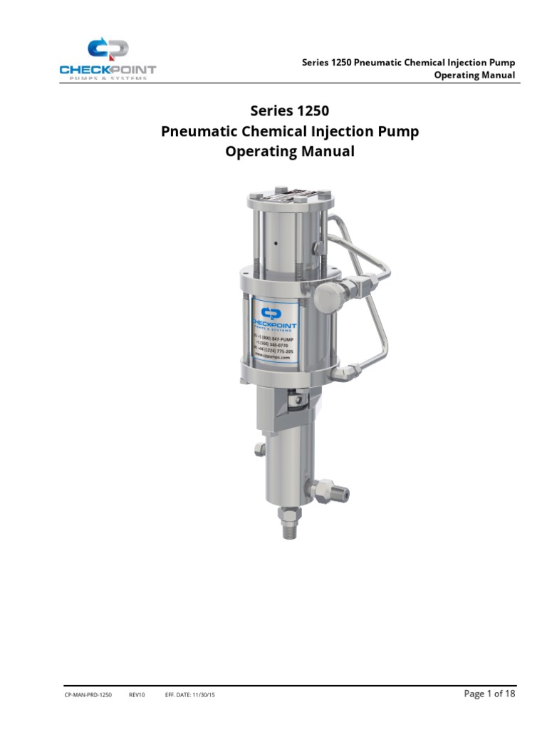 Operating Manual 1250 Series | PDF | Pump | Valve