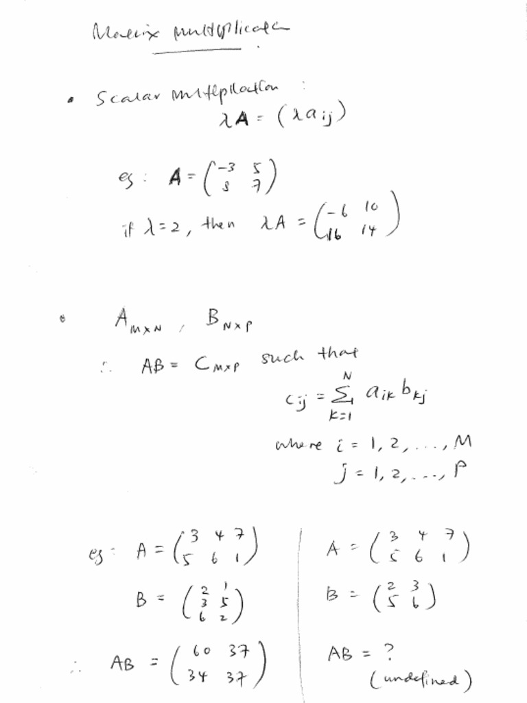 Matrix Algebra 2 | PDF