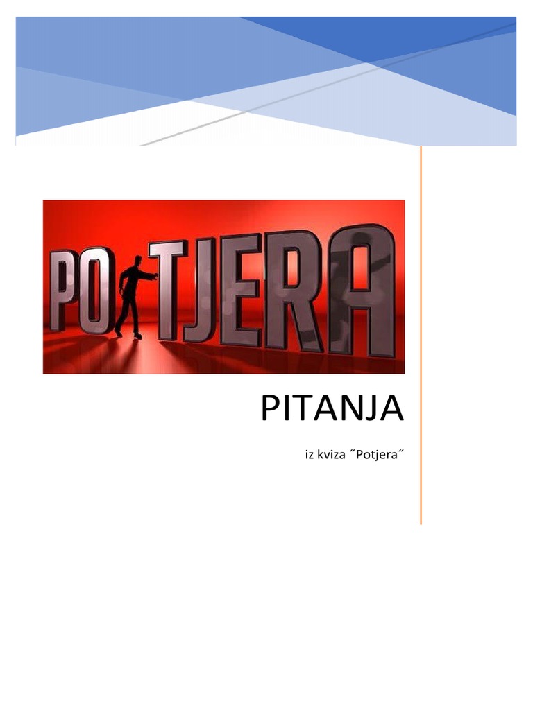 Potjera 1. Dio (1000 Pitanja) | PDF