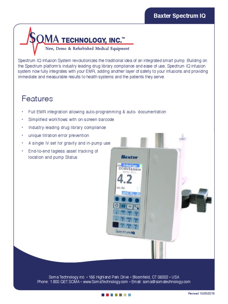 Features: Baxter Spectrum IQ | PDF | Electrical Engineering | Electricity
