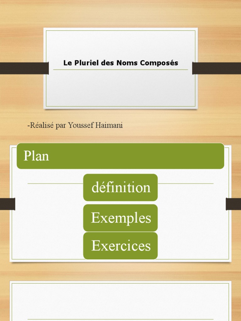 Le Pluriel Des Noms Composés | PDF