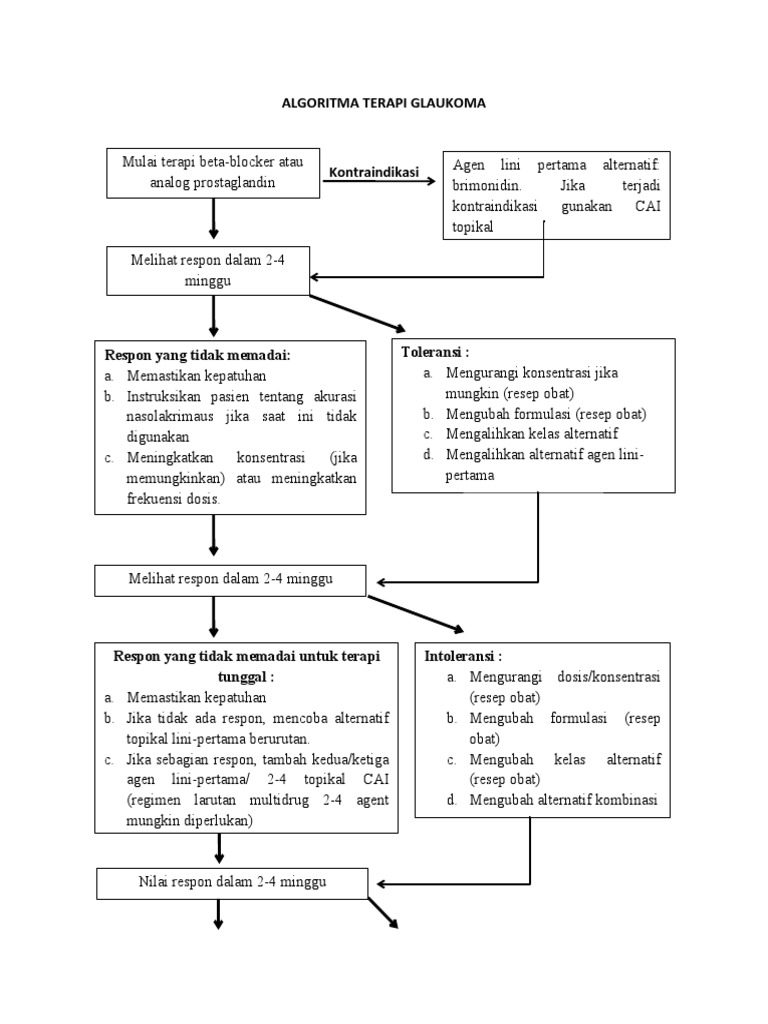 Algoritma Terapi Glaukoma | PDF
