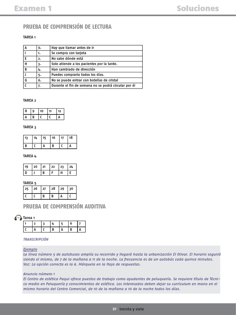 Claves A2 Soluciones-37-40 | PDF | Hotel
