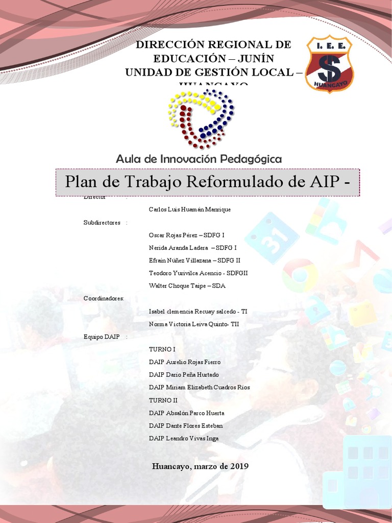 Plan Reformulado Aip | PDF | Maestros | Tecnología de información y ...
