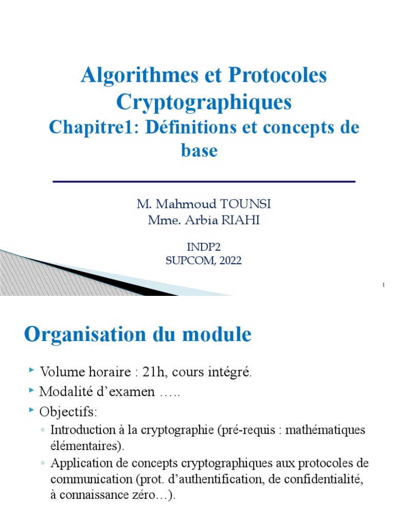 Chapitre 1 | PDF | Cryptanalyse | Public-key cryptography