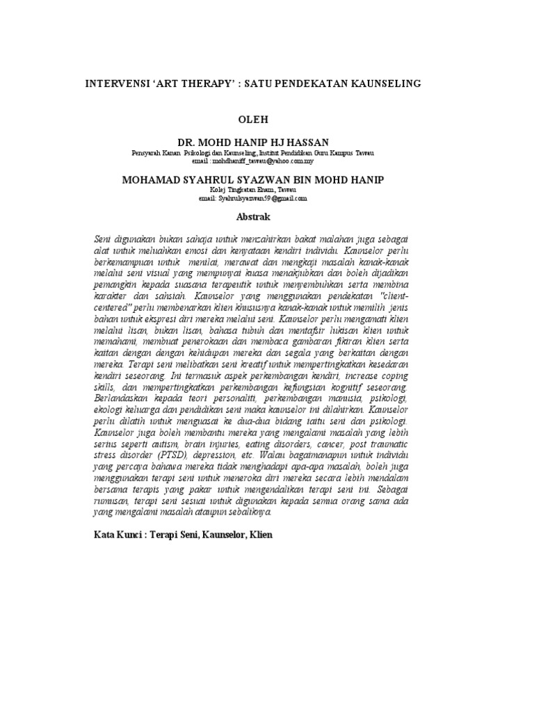 Art Terapi | PDF | Karier & Perkembangan | Pengembangan Diri