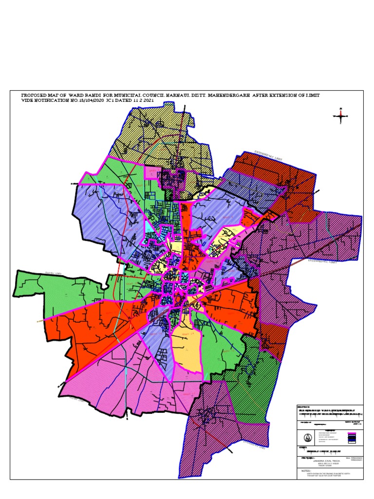 Proposed Map of Ward Bandi For Municipal Council Narnaul Distt ...