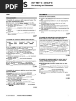 Focus 2 2E Workbook Answers - 1 Vocabulary Exercise 1 1 Unsociable 2 Boring 3 Relaxed 4 ...