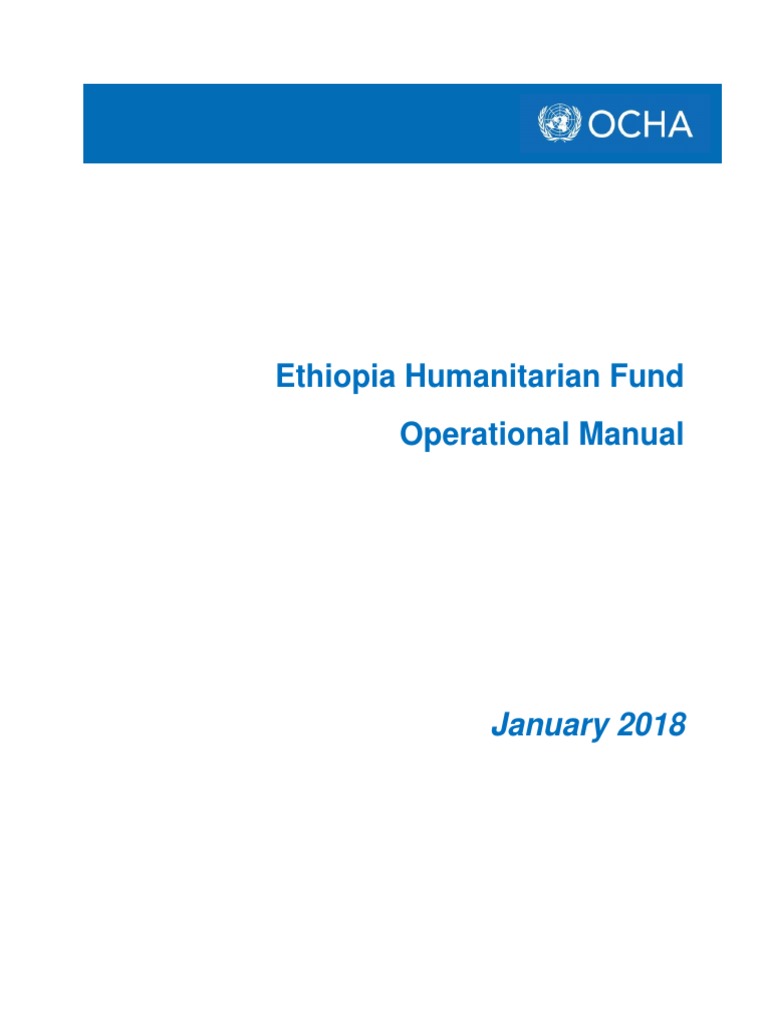 Ethiopia Humanitarian Fund Manual | PDF | Humanitarian Aid | Non ...