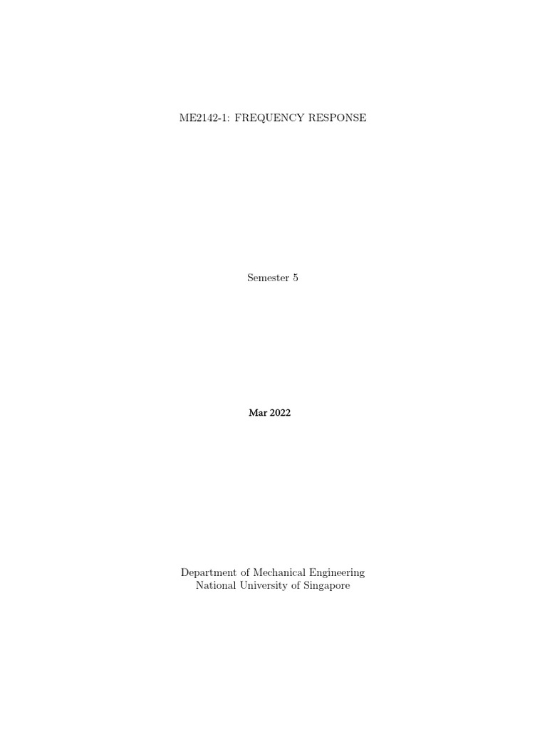 Frequency Response Lab Manual Mar 2022 | PDF | Amplifier | Servomechanism