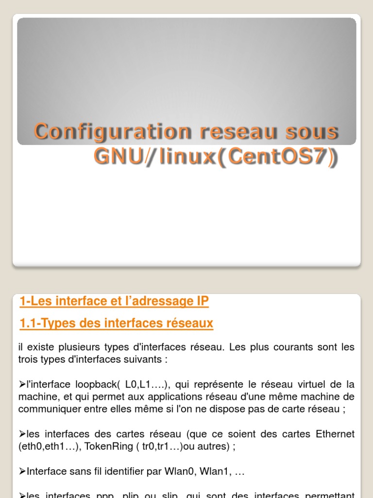 1 Config Reseau Linux HH | PDF | Distribution Linux | Système de noms de domaines