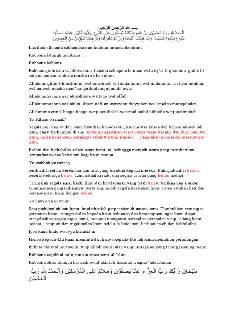 Doa Purna Tugas | PDF | Agama & Spiritualitas