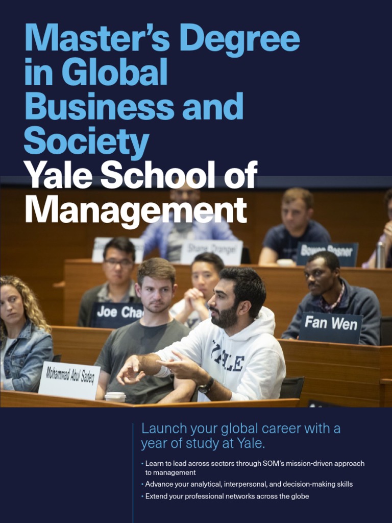 Yale School of Management: Master's Degree in Global Business and ...