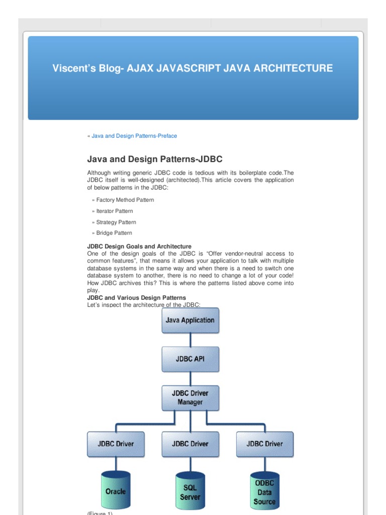 Java and Design Patterns JDBC | PDF | Application Programming Interface | Class (Computer ...