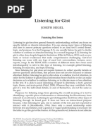 Understanding Listening for Gist | PDF | Reading Comprehension ...