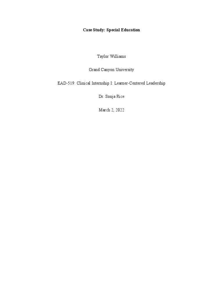 Sped Case Study | PDF | Special Education | Individualized Education ...