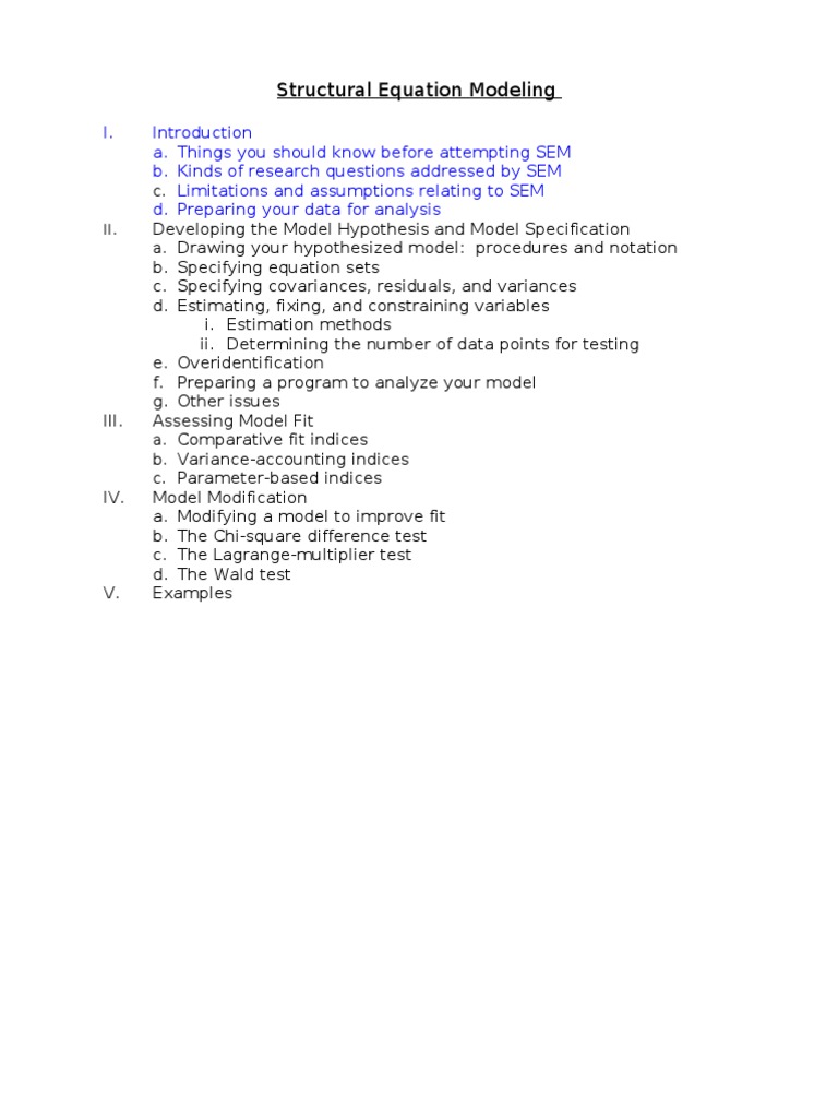 Structural Equation Modeling | PDF