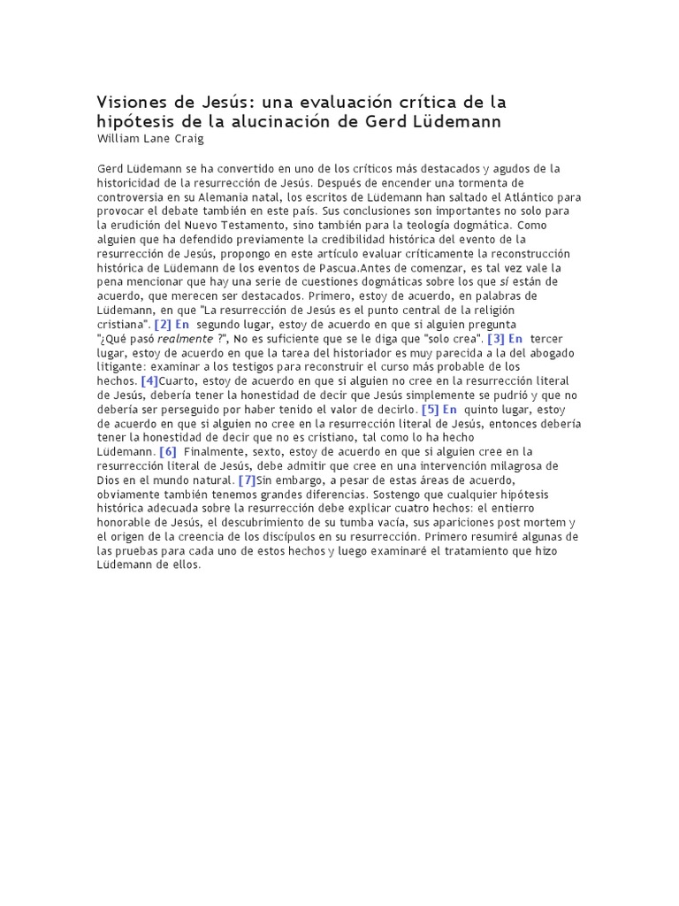 William Lane Craig | PDF | La resurrección de Jesús | Jesús