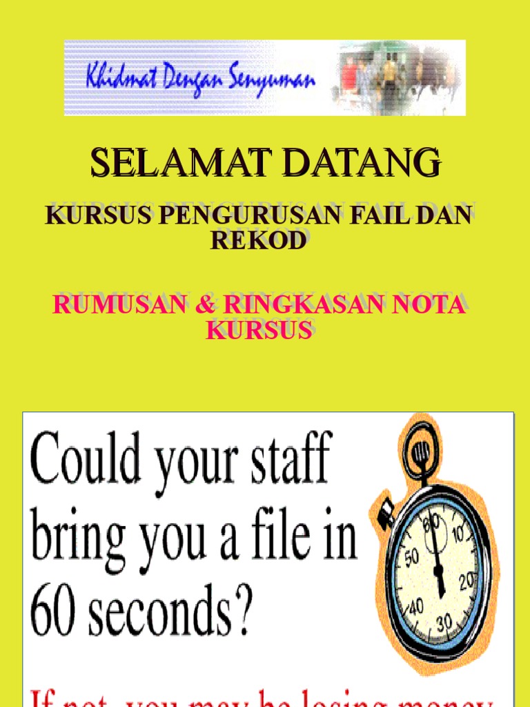 2.10 Kursus Fail Dan Rekod Intan | PDF