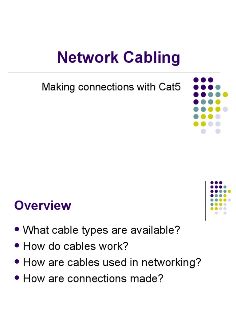 Network Cabling: Making Connections With Cat5 | PDF | Ethernet | Equipment