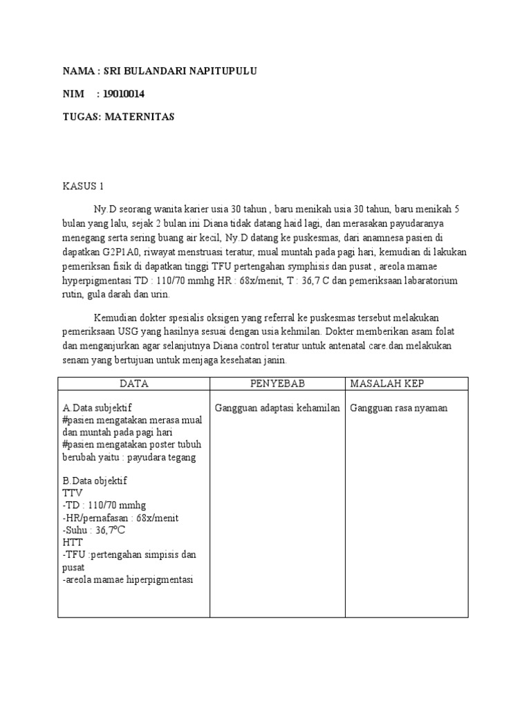 Kasus Maternitas | PDF