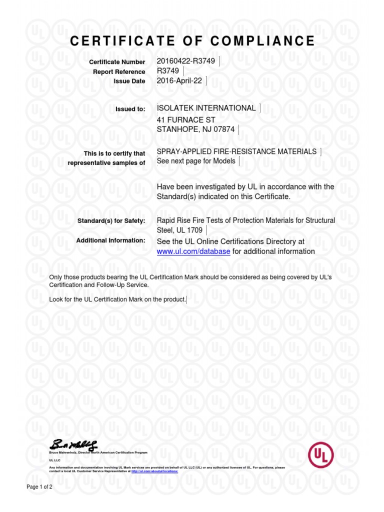 CAFCO FENDOLITE M-II, M-II P & TG (Industrial) | PDF