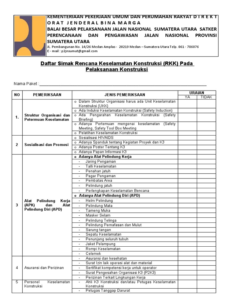 Daftar Simak RKK 2022 | PDF