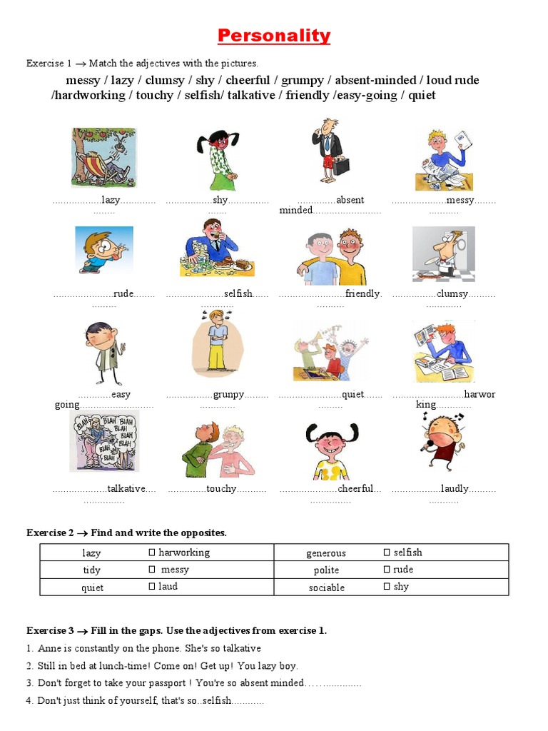 Personality Adjectives | PDF