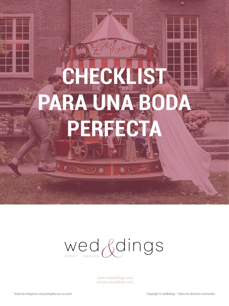 Checklist para Una Boda Perfecta W&D | PDF | Boda