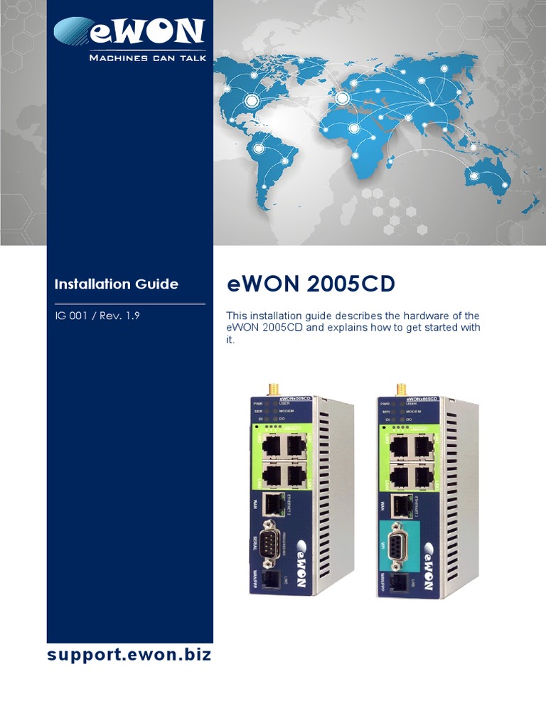 Ig 0001 00 en Ewon 2005 CD | PDF | Ip Address | Computer Network
