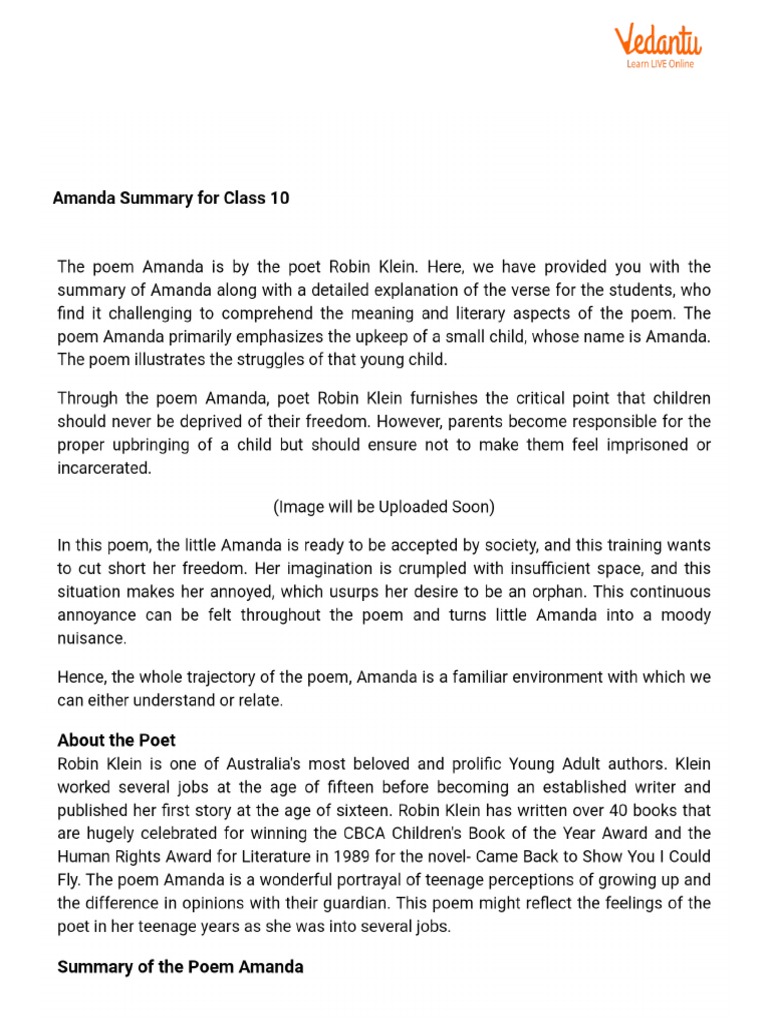Amanda Summary | PDF