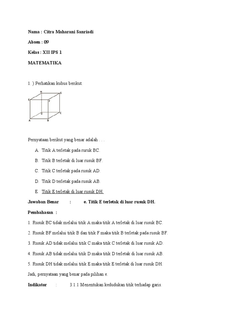 Matematika Soal Web | PDF