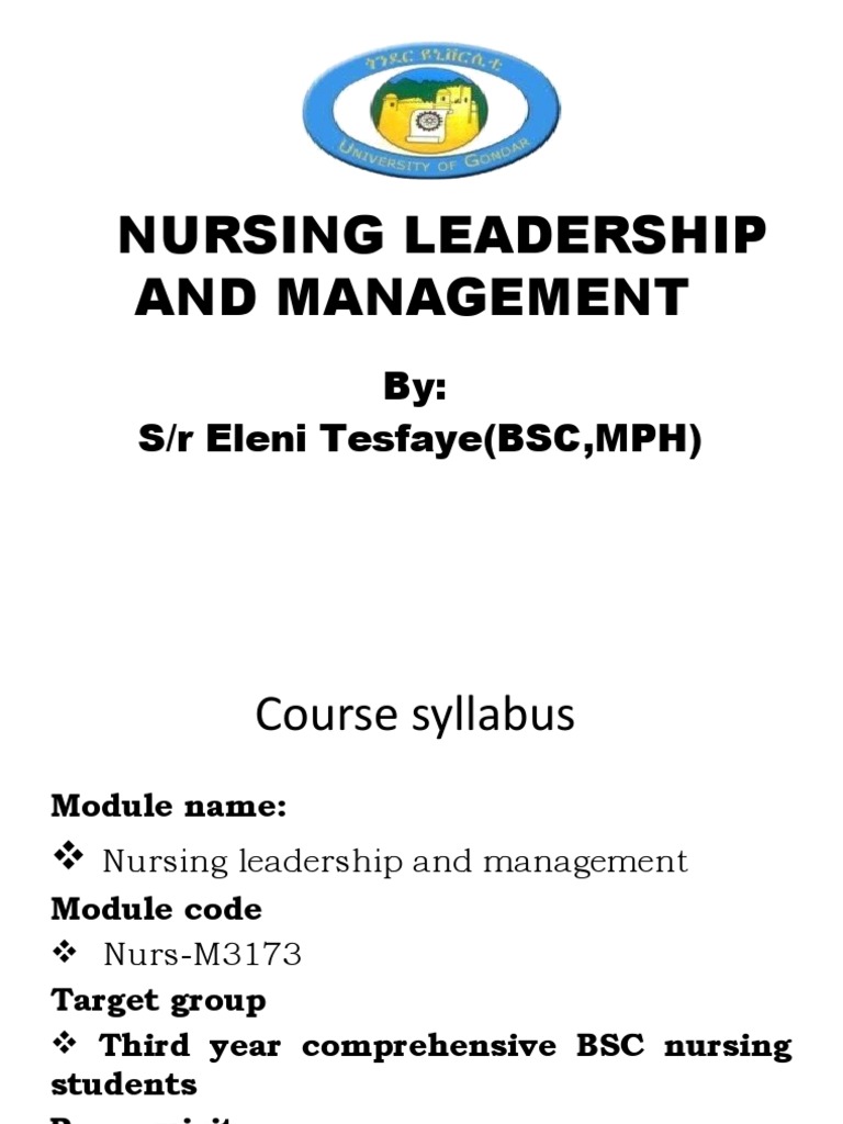 Nursing Leadership and Managment 2014 Modified Note | PDF | Leadership ...